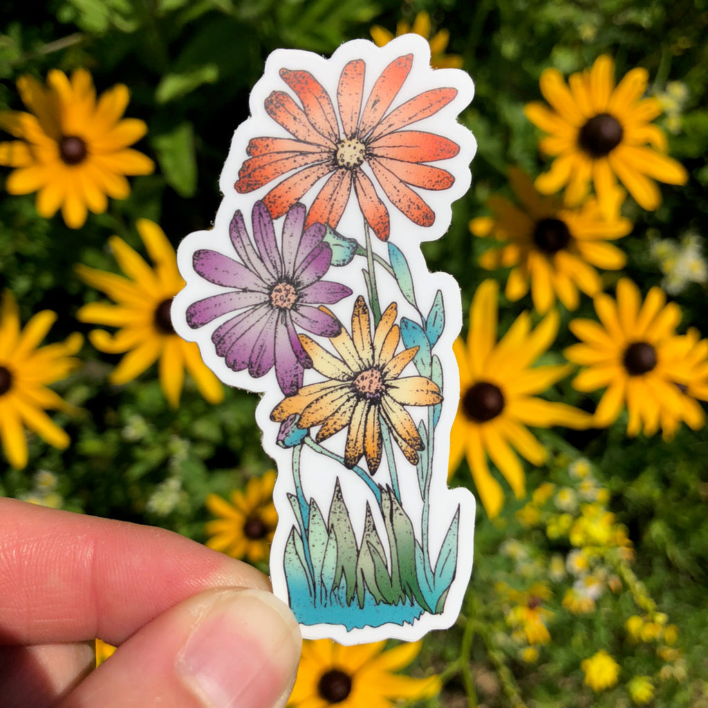 Flower Power Sticker – Roam Wild Designs